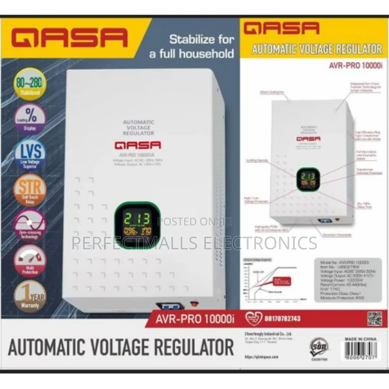 Qasa 10kva Automatic Voltage Regulator Avr-Pro 10000i for sale ...