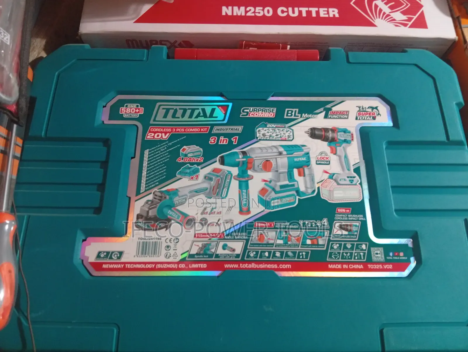 Total 20v Brushless 3-Piece Cordless Combo Kit (Model Tosli241198). in ...