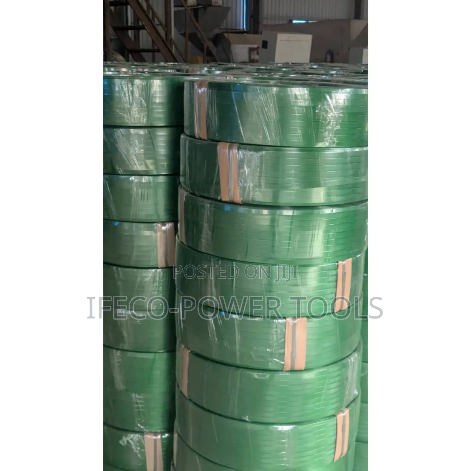 Rolls of Green, Embossed Pet Strapping Heavy-Duty Plastic Strapping in ...