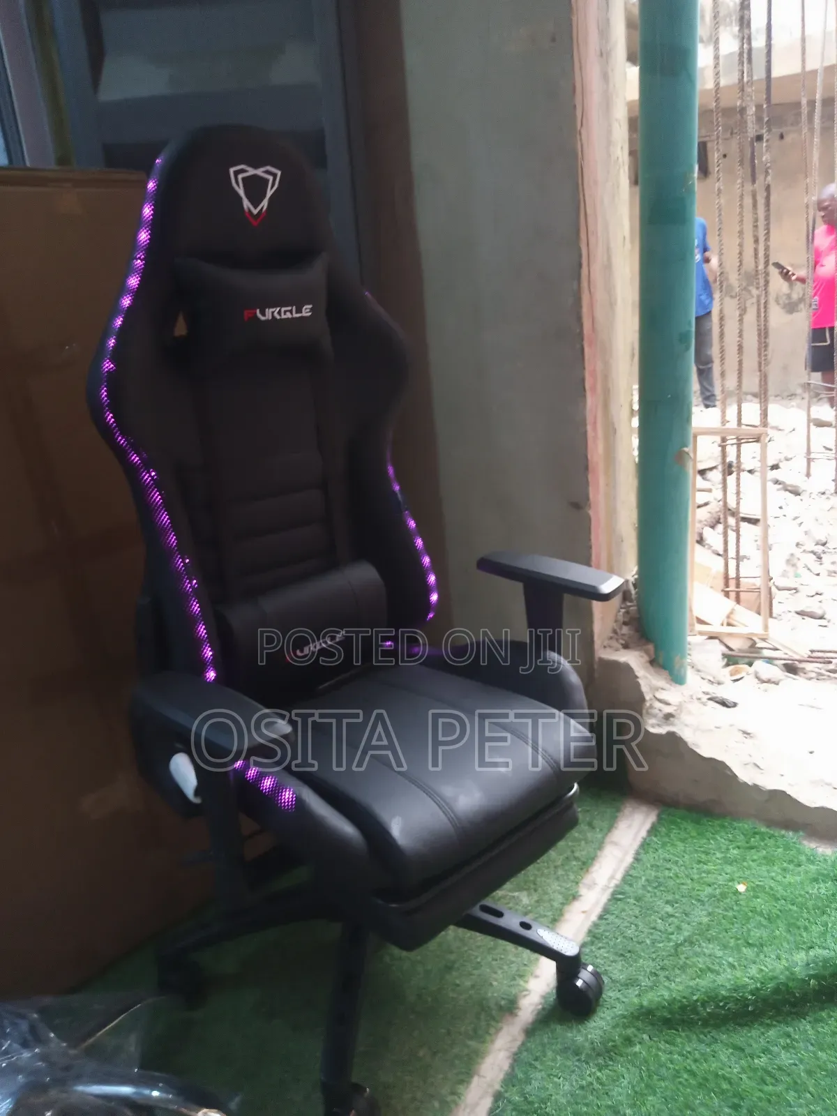 Furgle Gaming Chair With Light Full Black Color in Ojo - Furniture ...