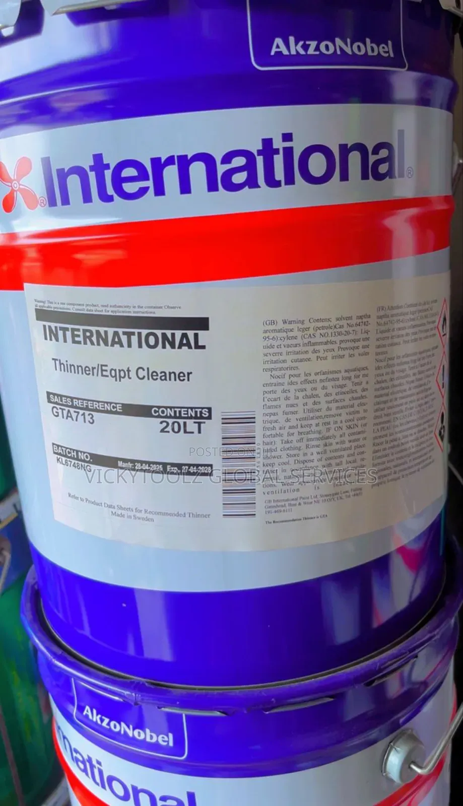 International Gta713 Thinner/Egypt Cleaner (20litres) in Port-Harcourt ...