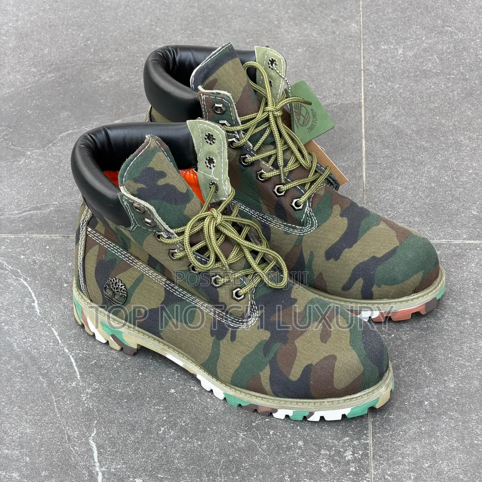 Original Timberland Green Camo Boots Now Available in Store in Lagos ...