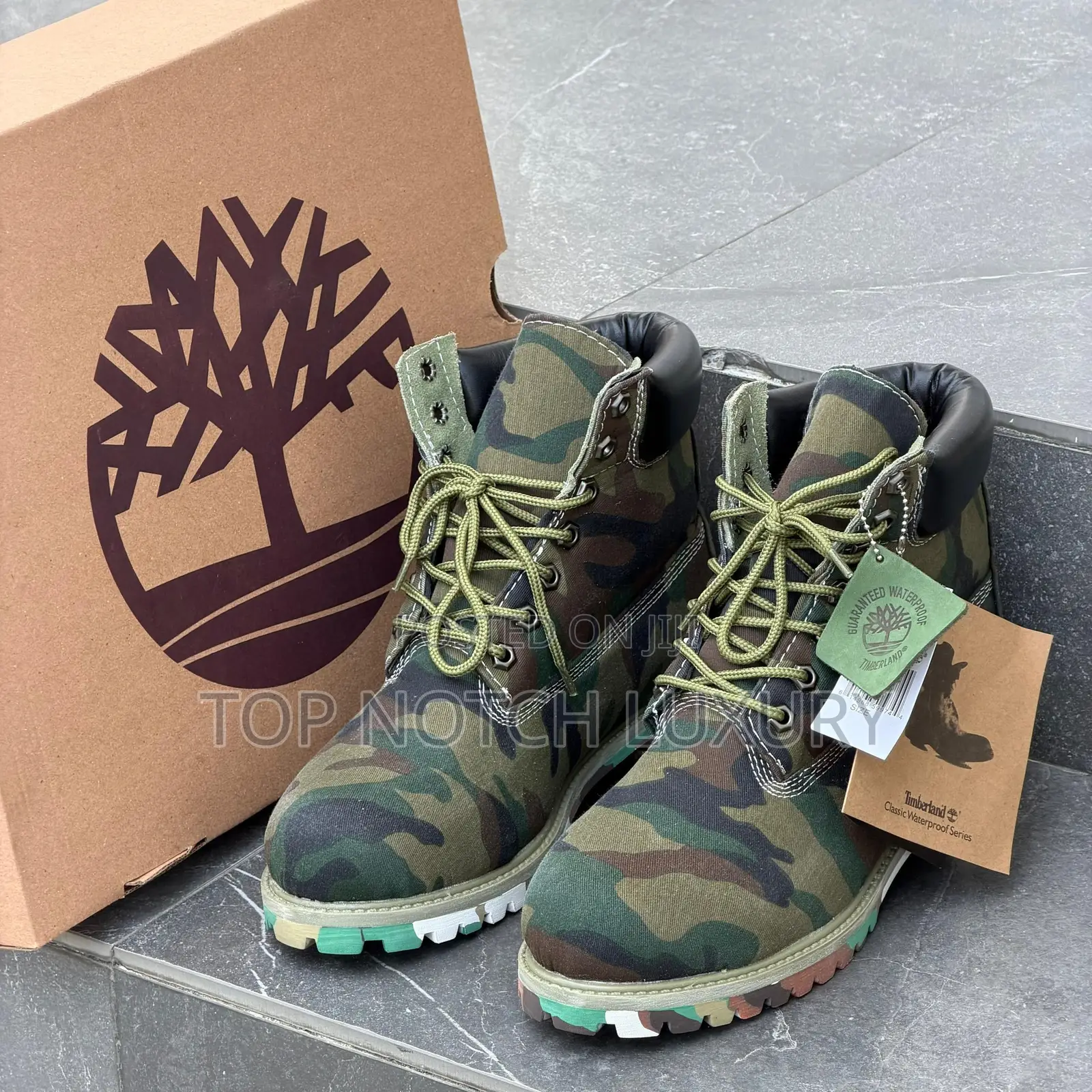 Original Timberland Green Camo Boots Now Available in Store in Lagos ...