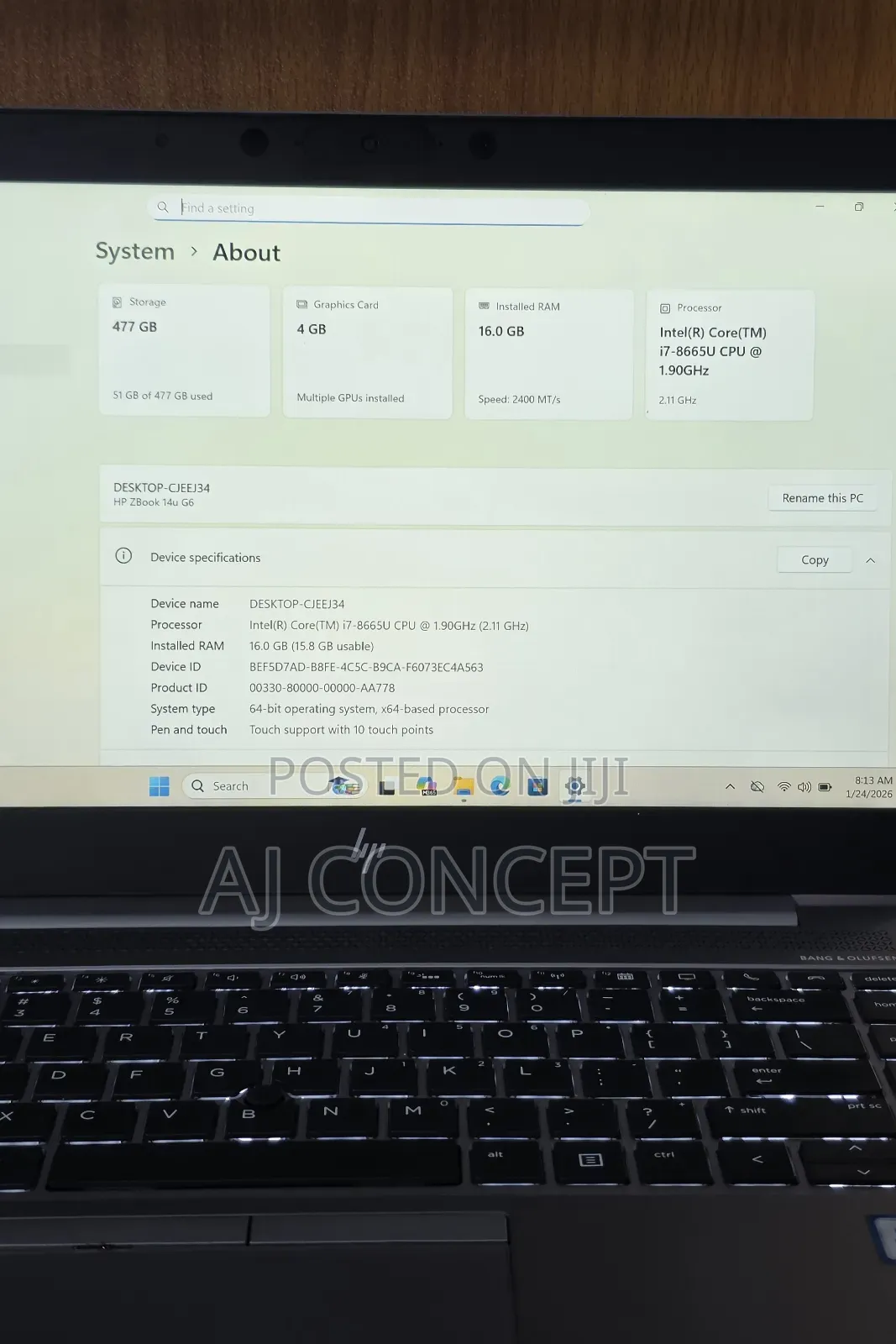 Laptop HP ZBook 14u G6 16GB Intel Core I7 SSD 512GB in Obafemi-Owode ...