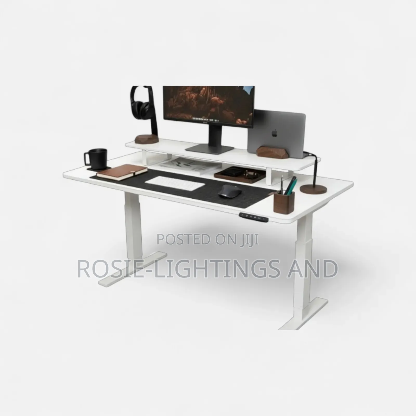 Electric Adjustable Table - 1.2m + Monitor Riser Desk Mat in Ikeja ...