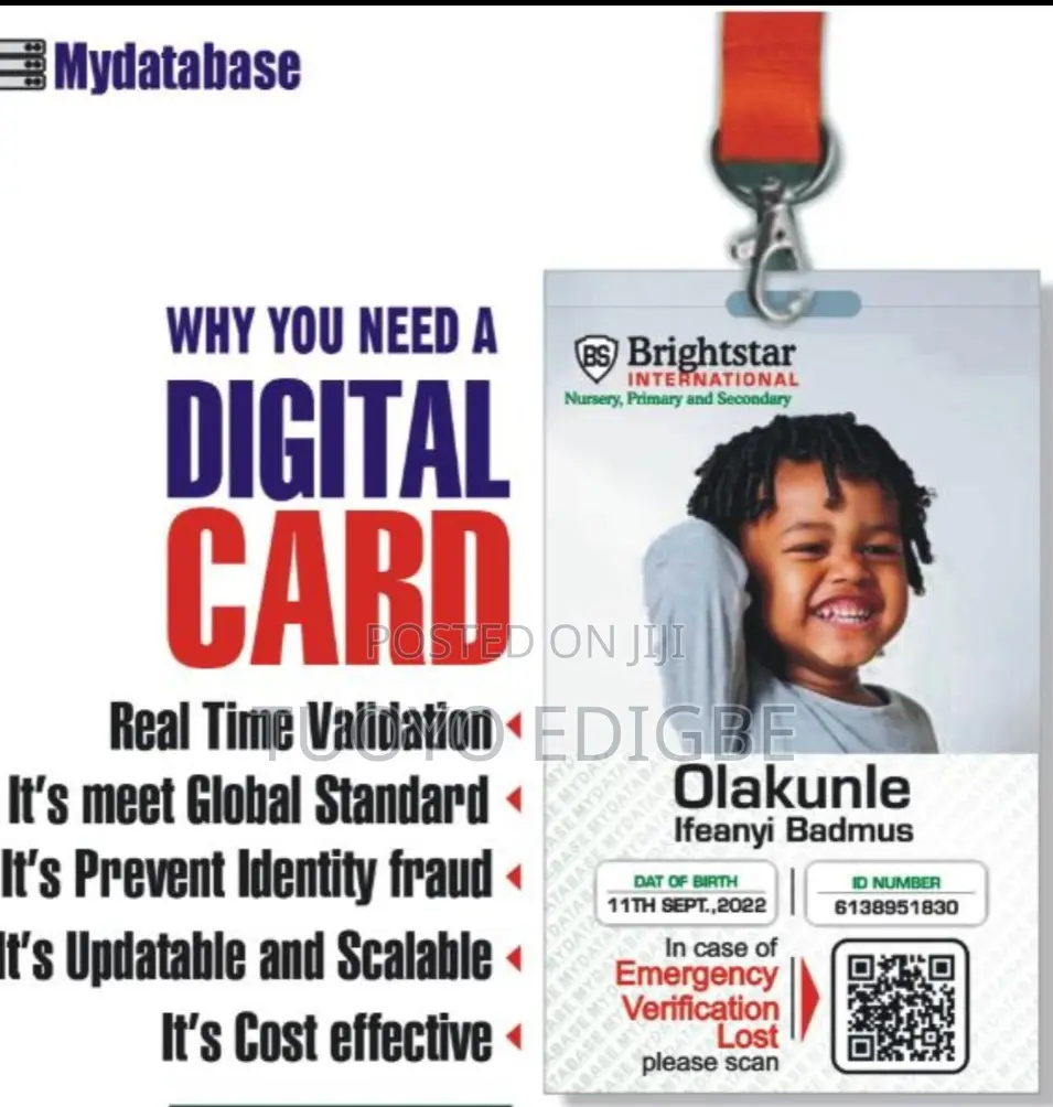 Digital Qrcode Base Plastic Id Card Design And Printing in Lagos Island ...