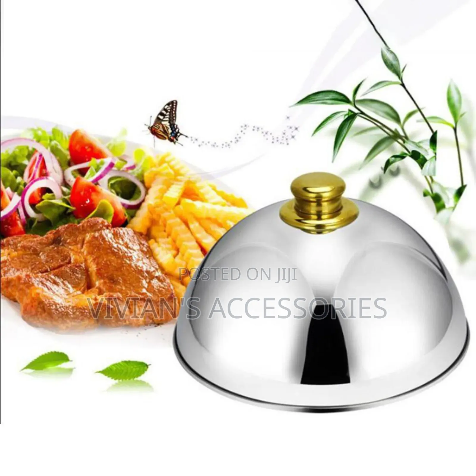 Stainless Steel Quality Food Cover With Gold/Silver Knob. in Lagos ...