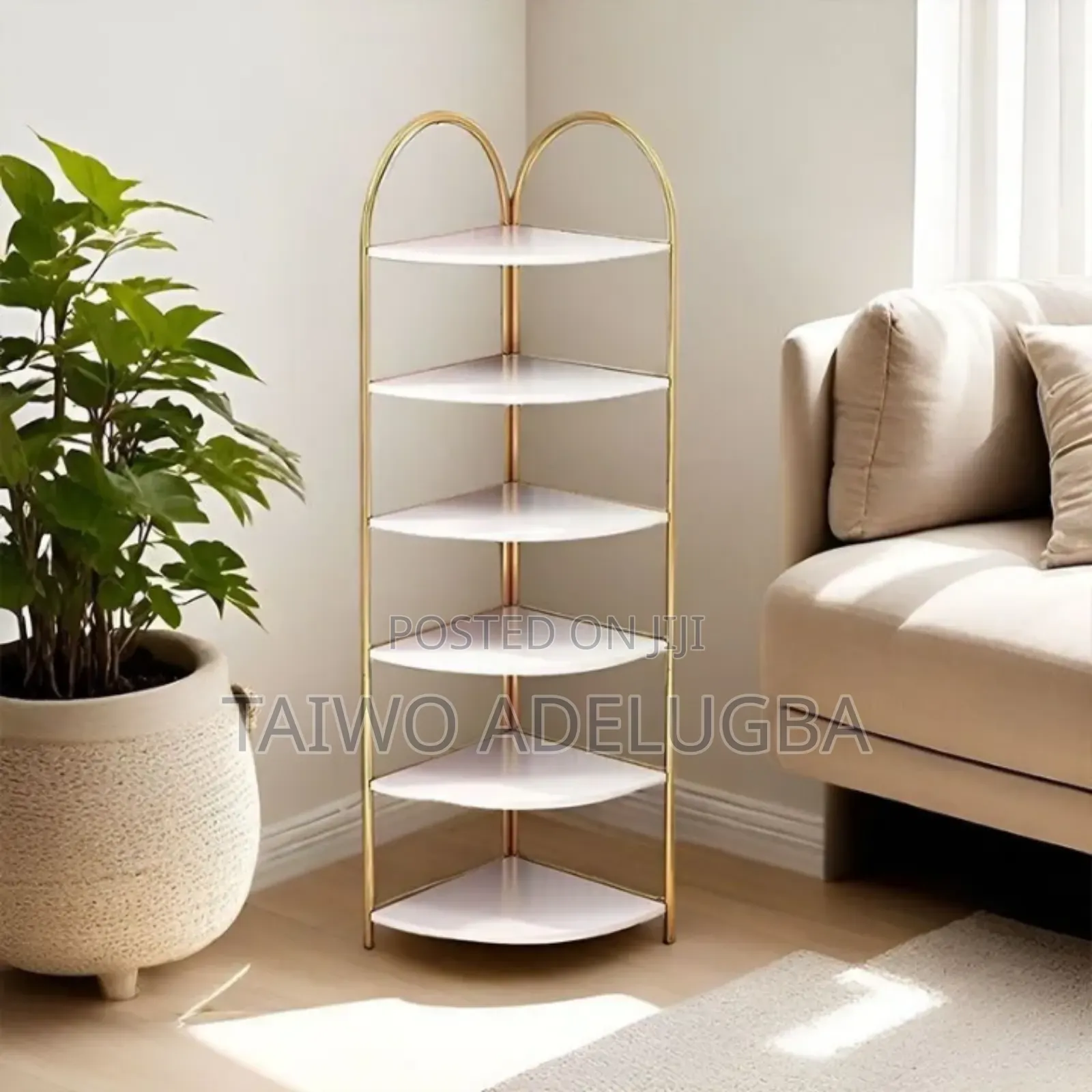 4 Layer Open Corner Shelf With Gold With Frame in Lagos Island (Eko ...