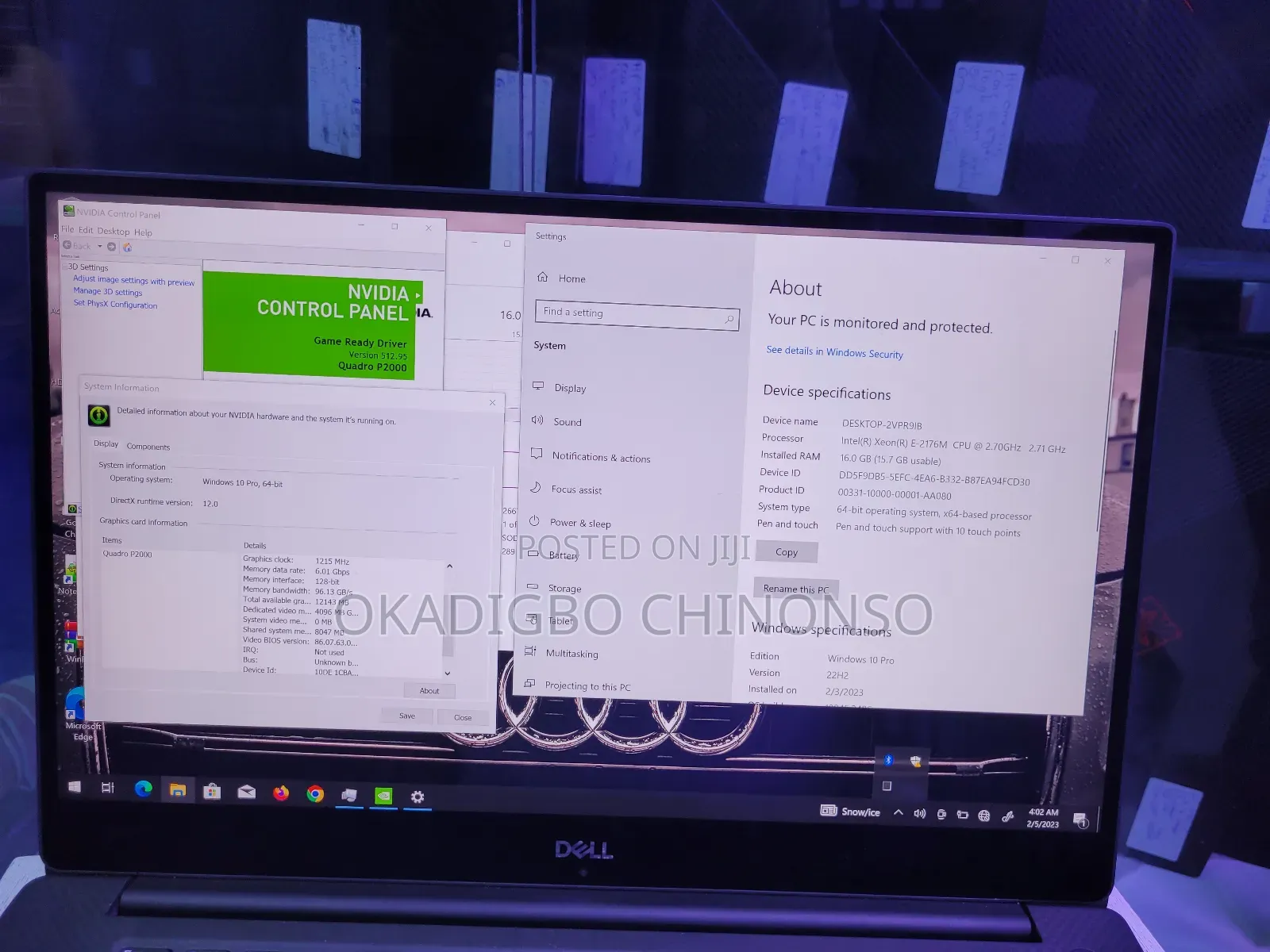 Laptop Dell Precision 5530 16GB Intel Xeon SSD 512GB in Ikeja - Laptops ...