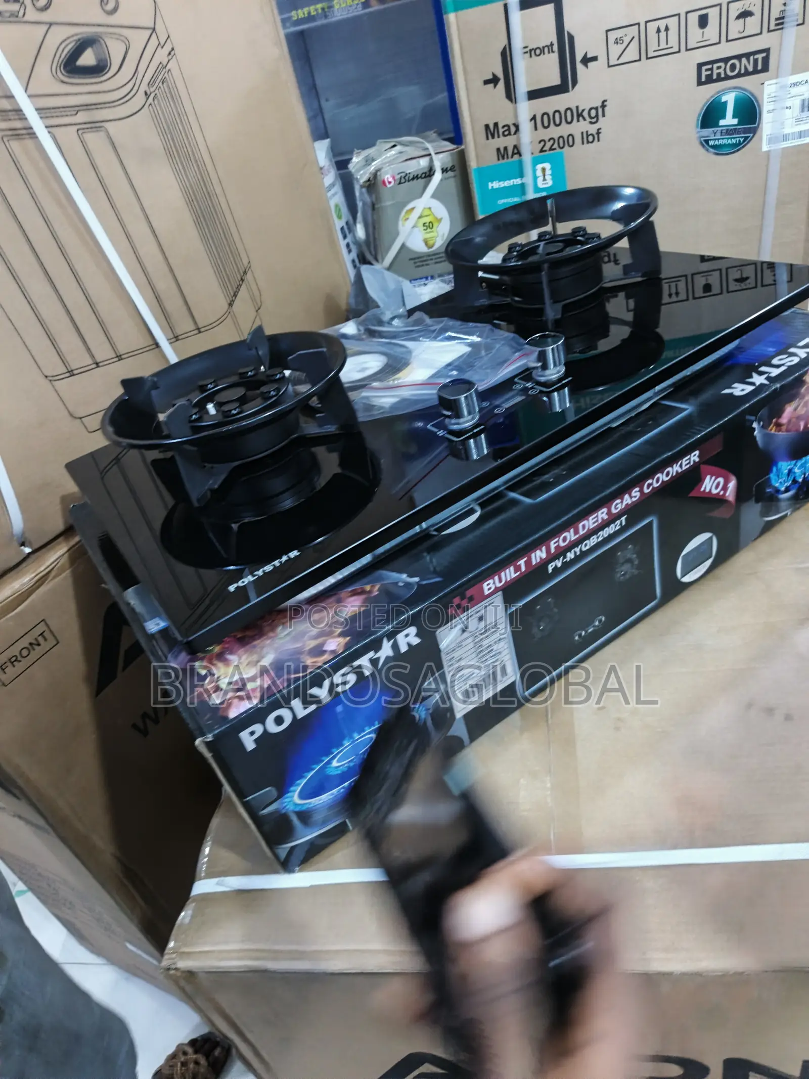 Polystar Built-in Foldable Gas Hob With Clean Countertop[Pv-Nyqb2002t ...