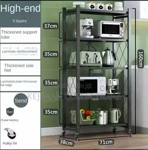 Household Non Installation Kitchen Folding Storage Rack 5layers in ...