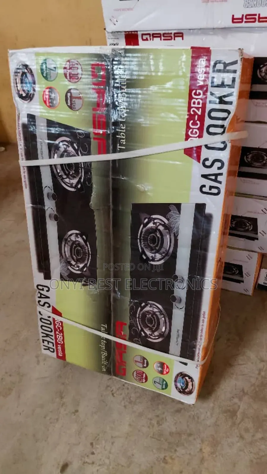 Qasa in-Build 2 Burner Glass Gas Cooker | QGC-2bg Vesta in Nyanya ...