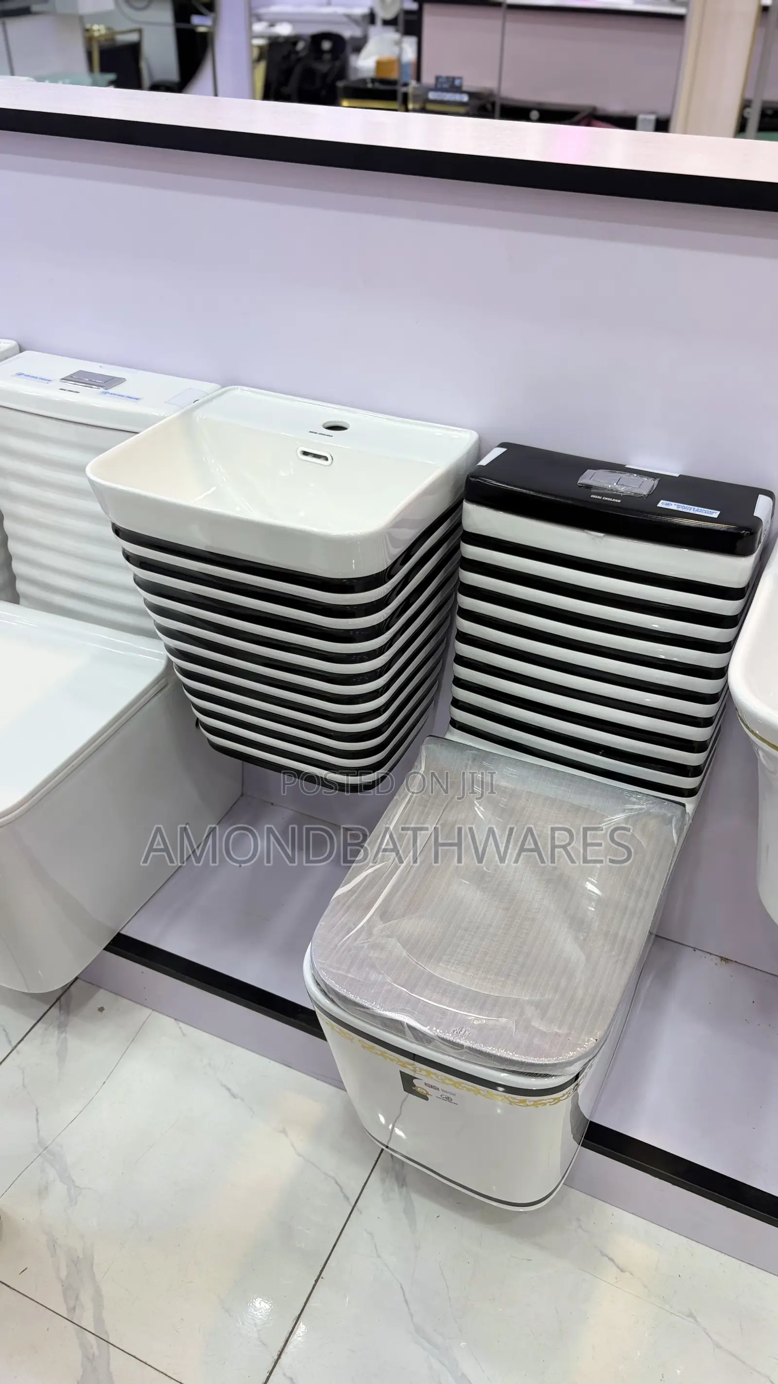 Black and White Stripe Wc for sale - Amondbathwares Enterprises Price ...