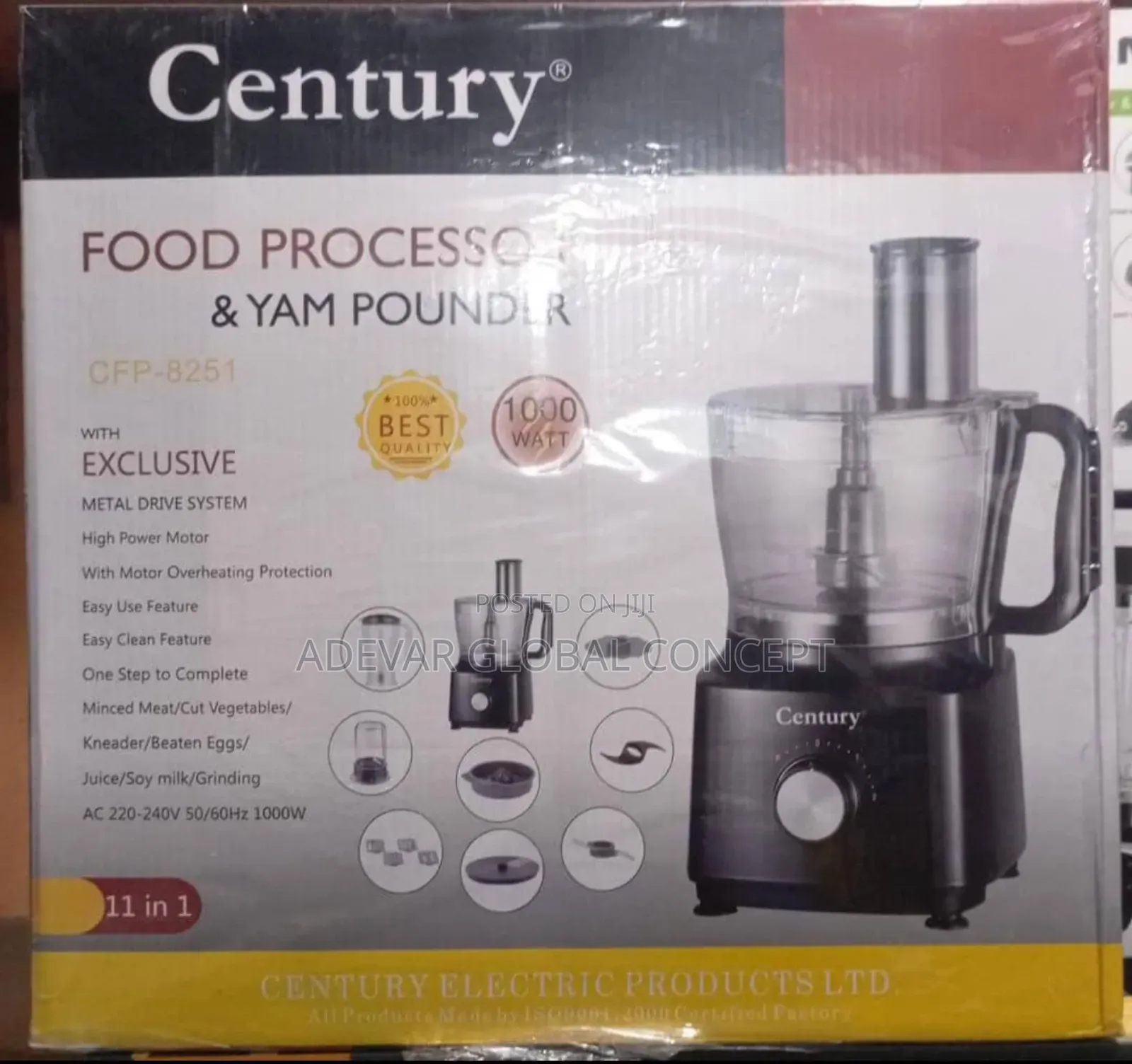 11 in 1 Century Food Processor and Yam Pounder 1000w in Surulere ...