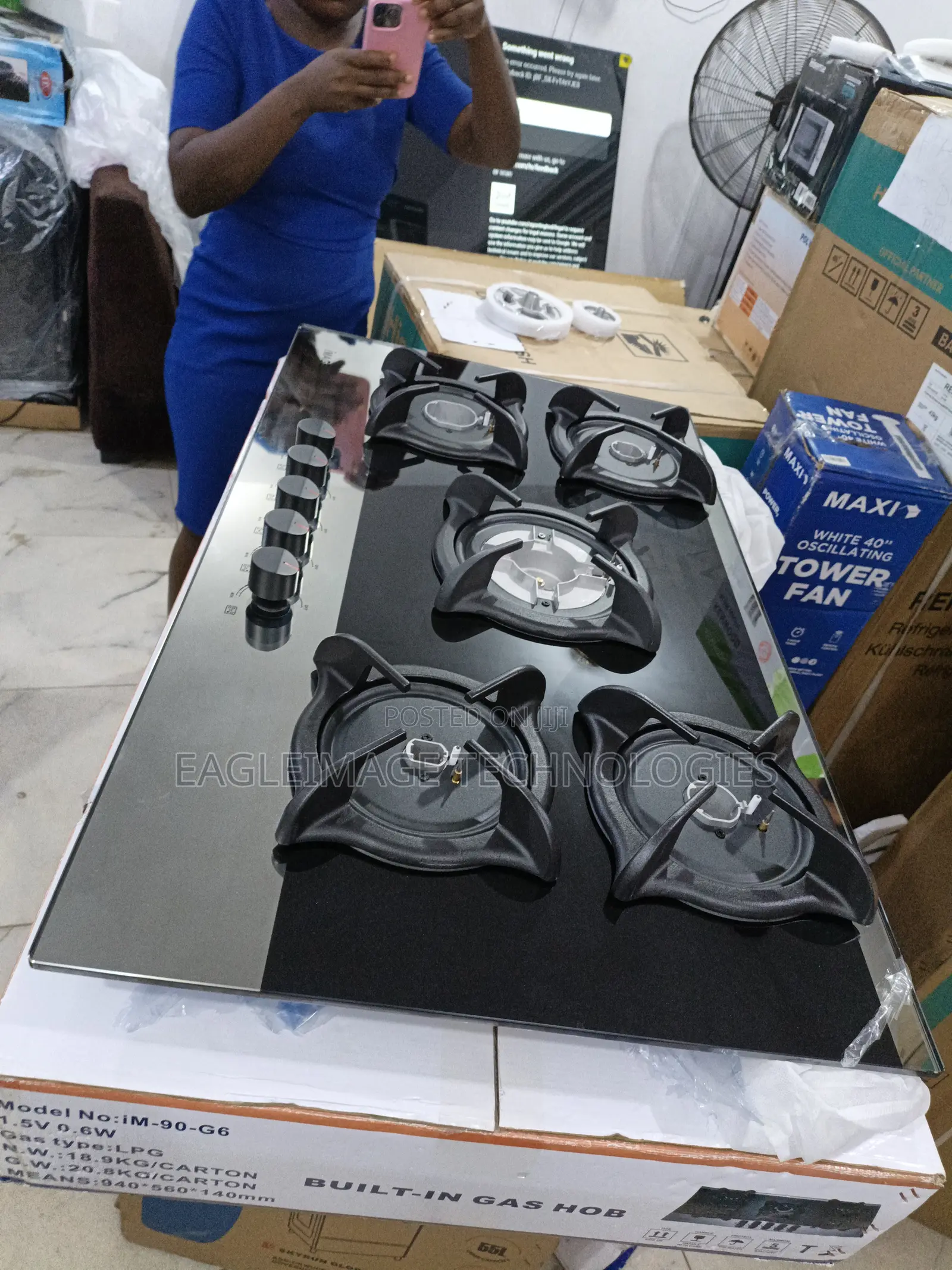 Gas Hob Im-90-G6 Appliance View in Ilashe - Kitchen Appliances ...