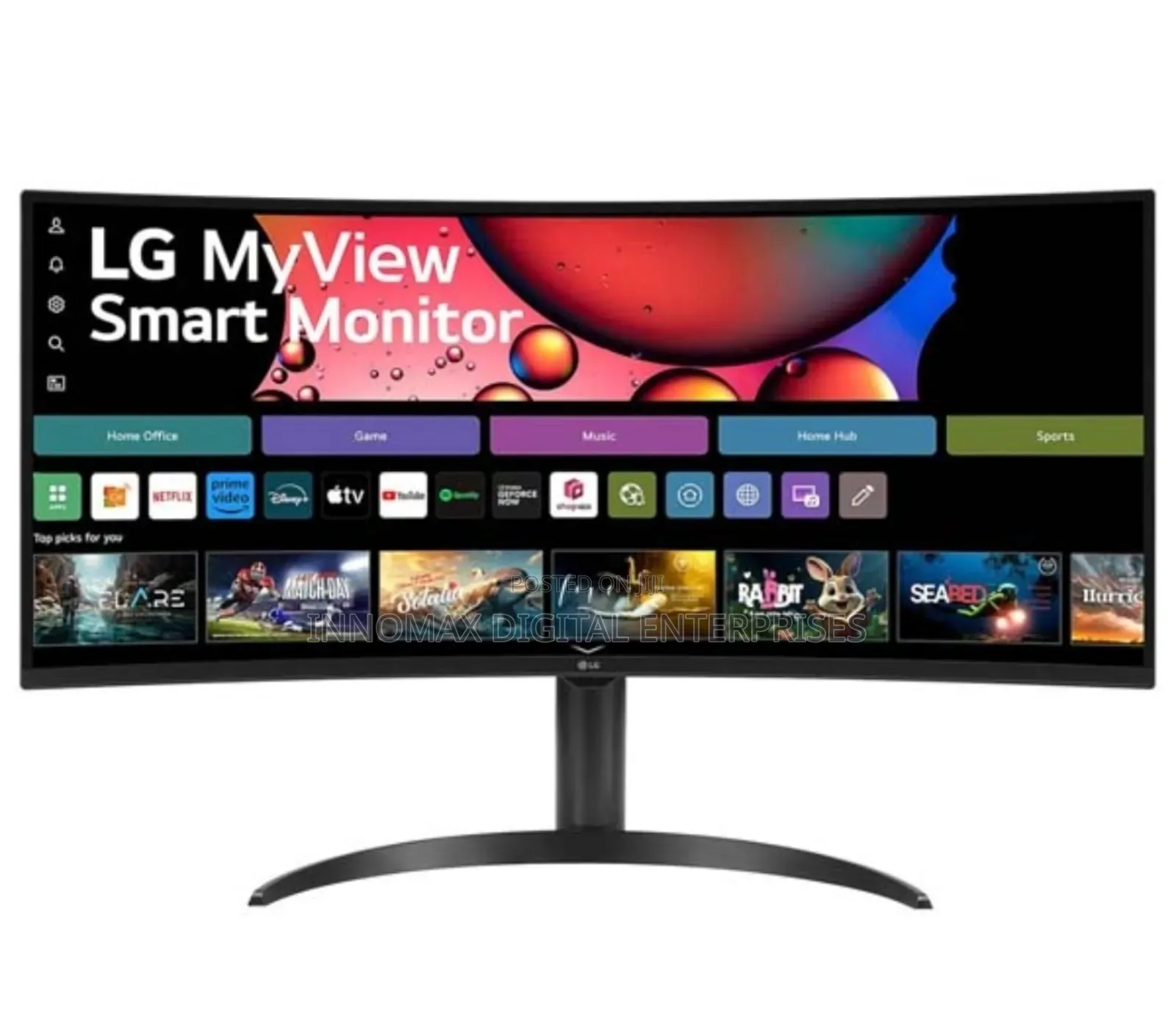 Lg 34" Curved Smart WQHD Monitor (3440x1440) 100hz,Myview Streaming in ...