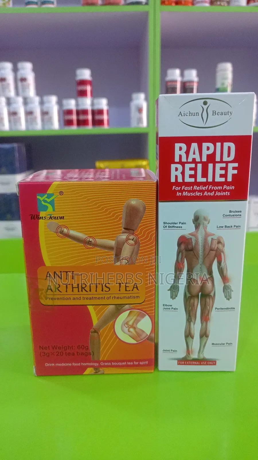 Wins Town Anti Arthritis Tea + Rapid Relief Ointment: Arthritis Cure in ...