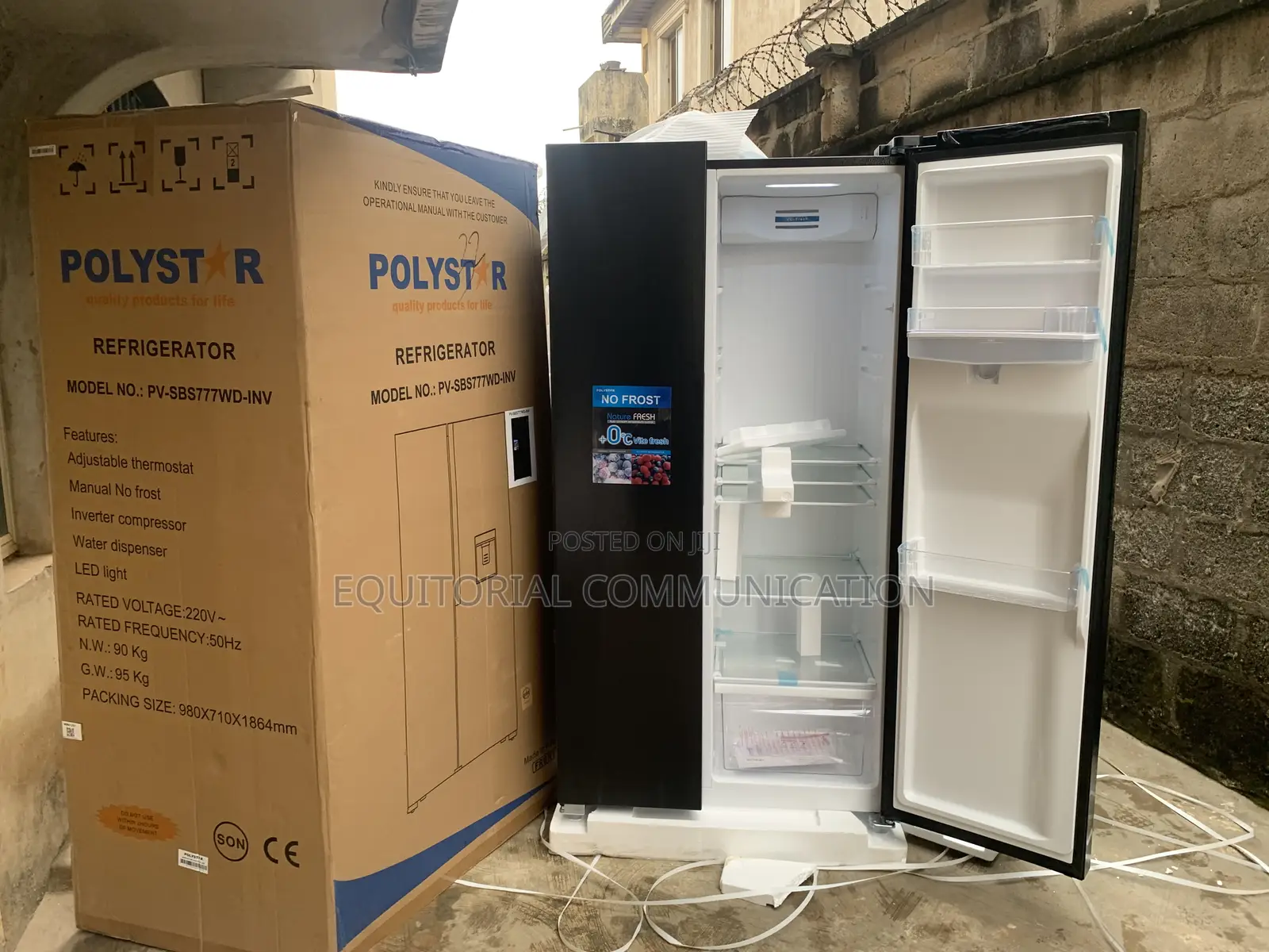 Polystar Pv-Sbs777wd-Inv Full-Size Side-by-Side Refrigerator for sale ...