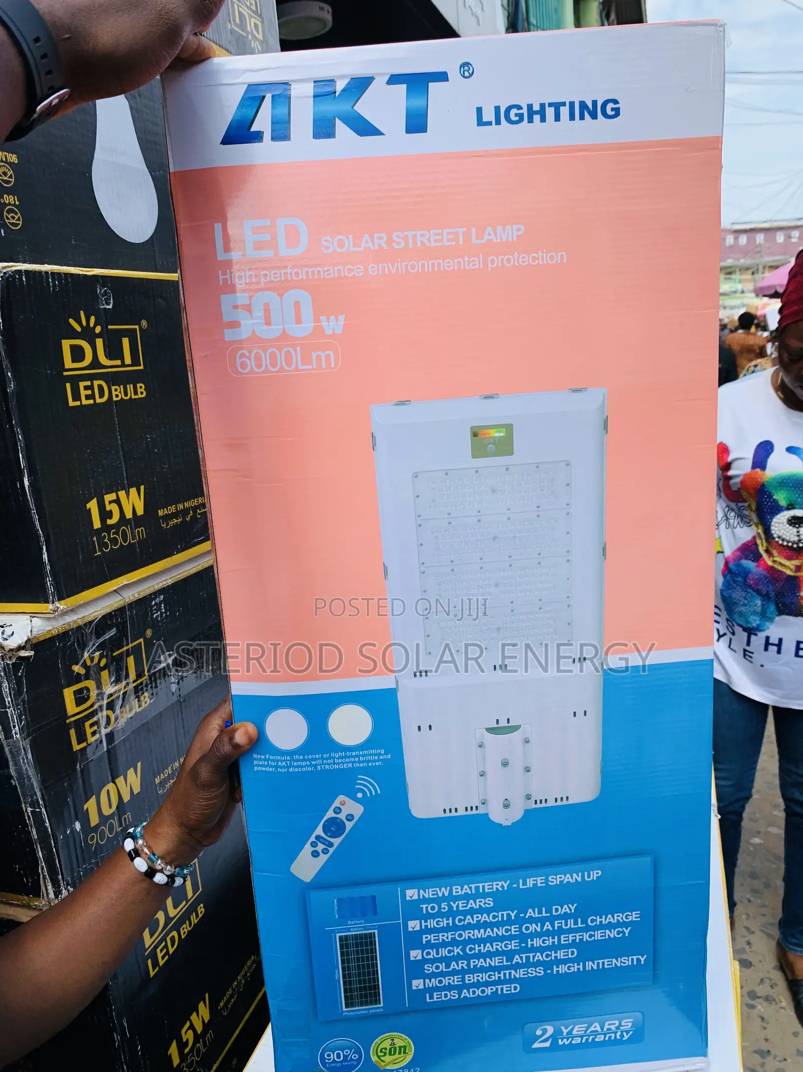 600lm 500watts Akt Lightning Led Solar Street Light Lamp in Abuja (FCT ...
