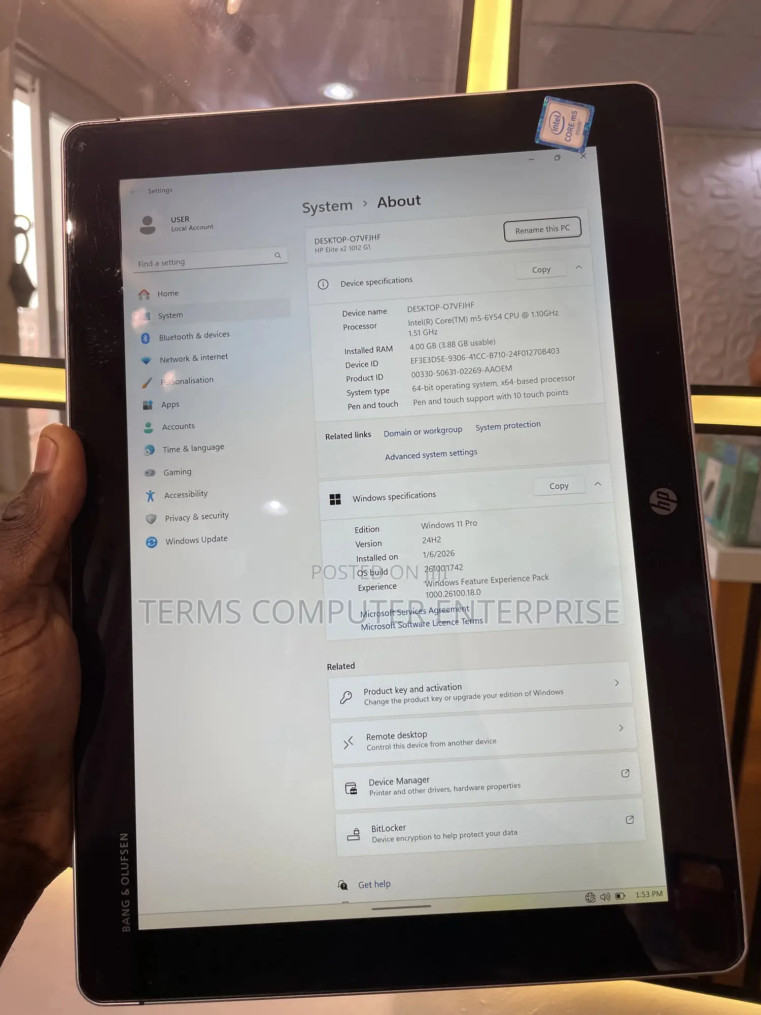 Laptop HP Elite X2 1012 G2 4GB Intel Core i5 SSD 128GB in Benin City ...