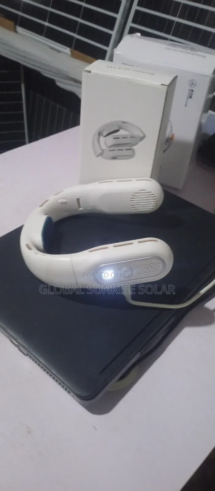 Foldable Neck Fan for sale - Global Sunrise Solar Company Price: ₦ ...