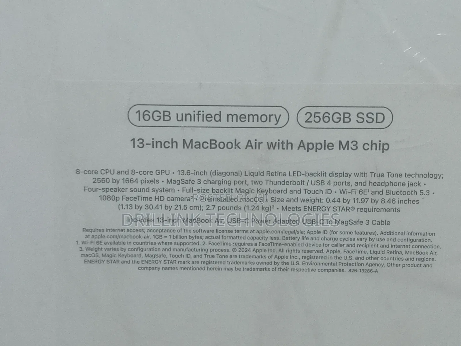 New Laptop Apple MacBook Air 2024 M3 13-inch 16GB Apple M3 SSD 256GB in Ikeja - Laptops ...