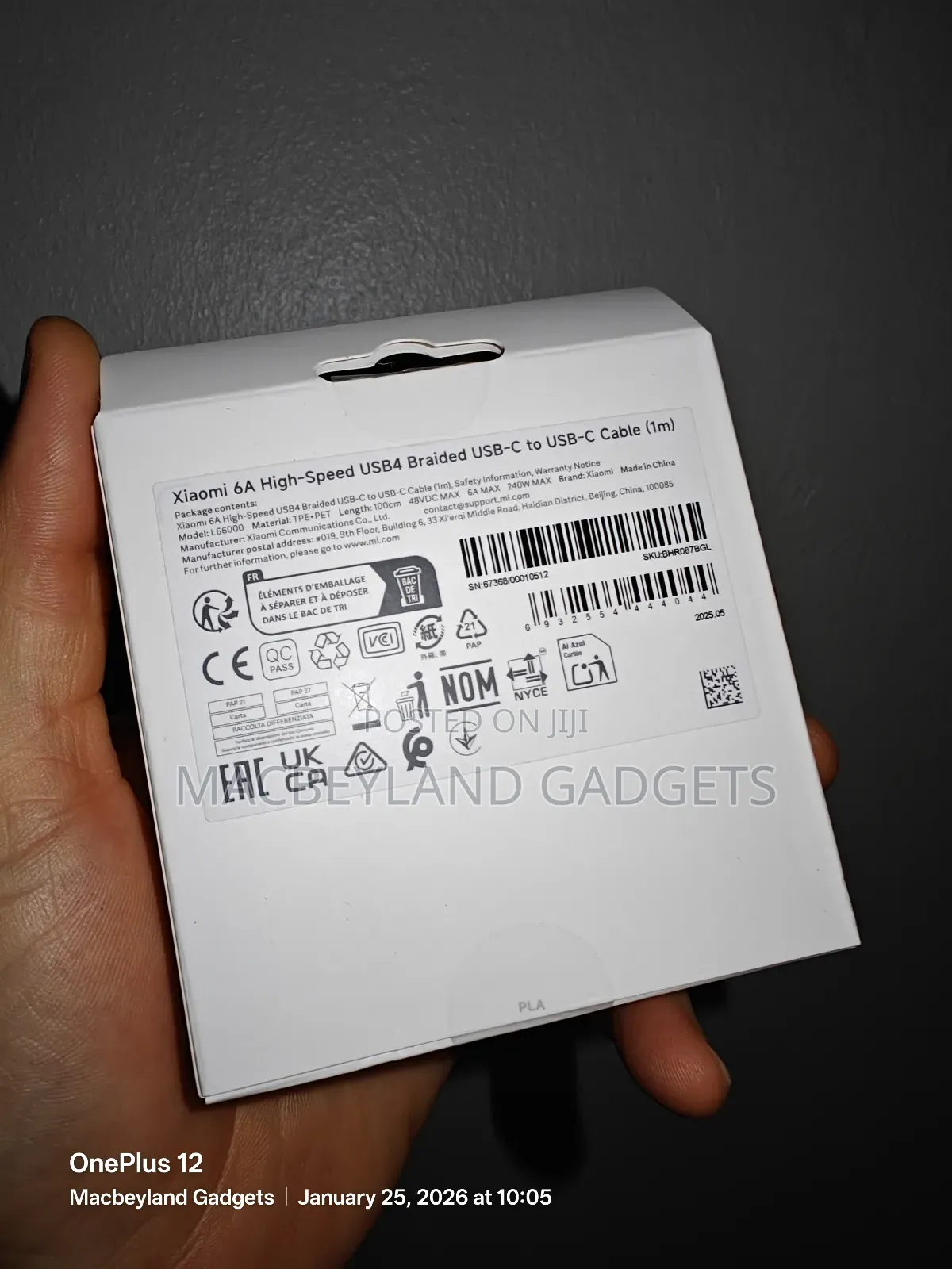 Xiaomi High Speed Braided Usb 4 Type C To Type C Data Cable in Port ...