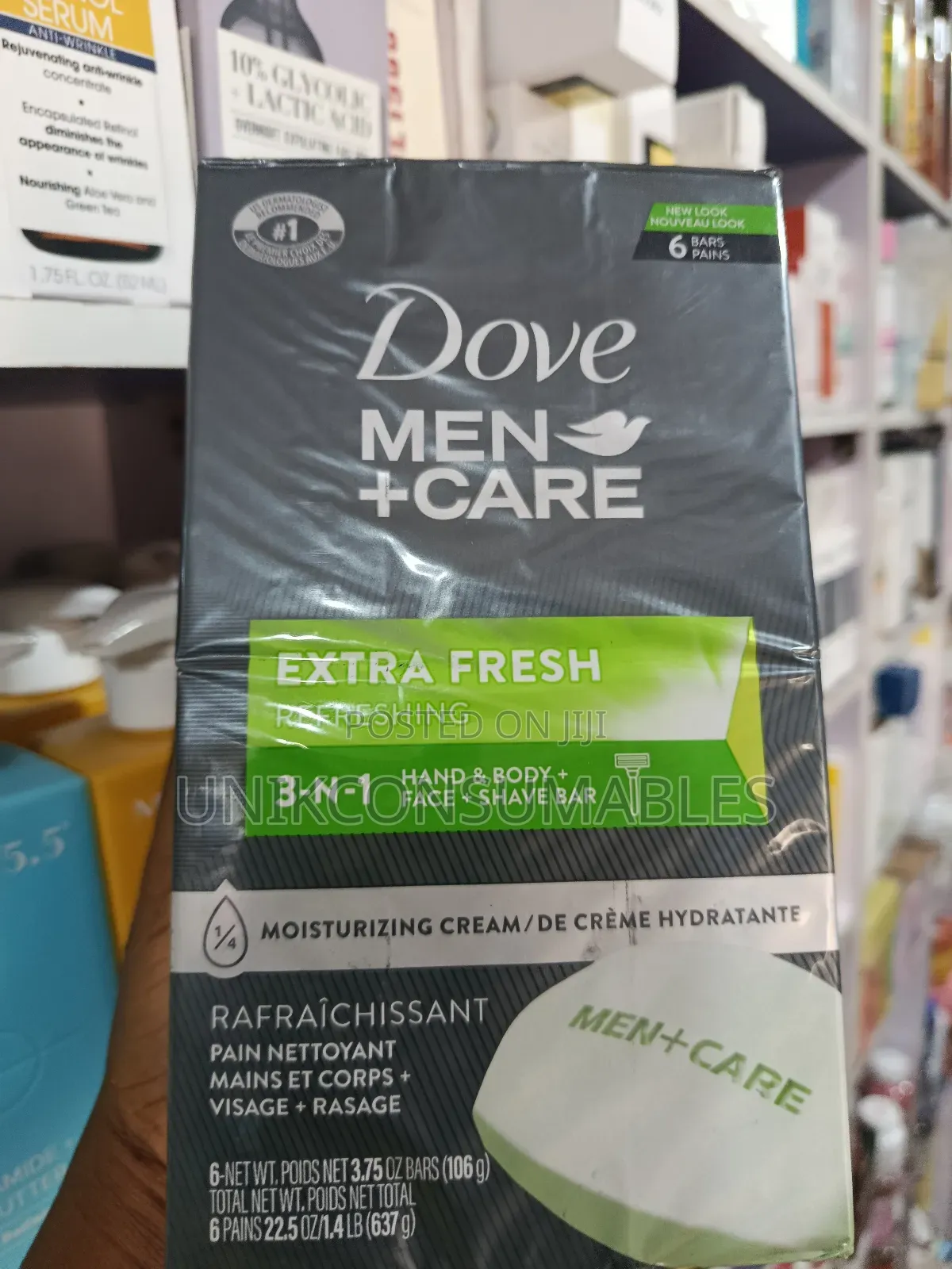Dove Men+ Care Extra Fresh Clean Comfort 3-n-1 Hand & Body + Face 6pcs ...