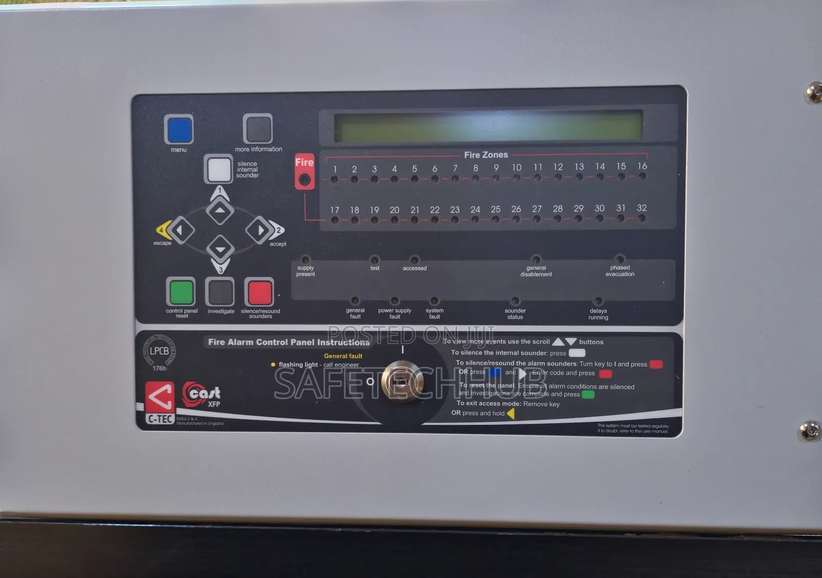 C-tec Xfp501e/X Xfp Fire Alarm Addressable 1 Loop 16 Zone Panel - for ...
