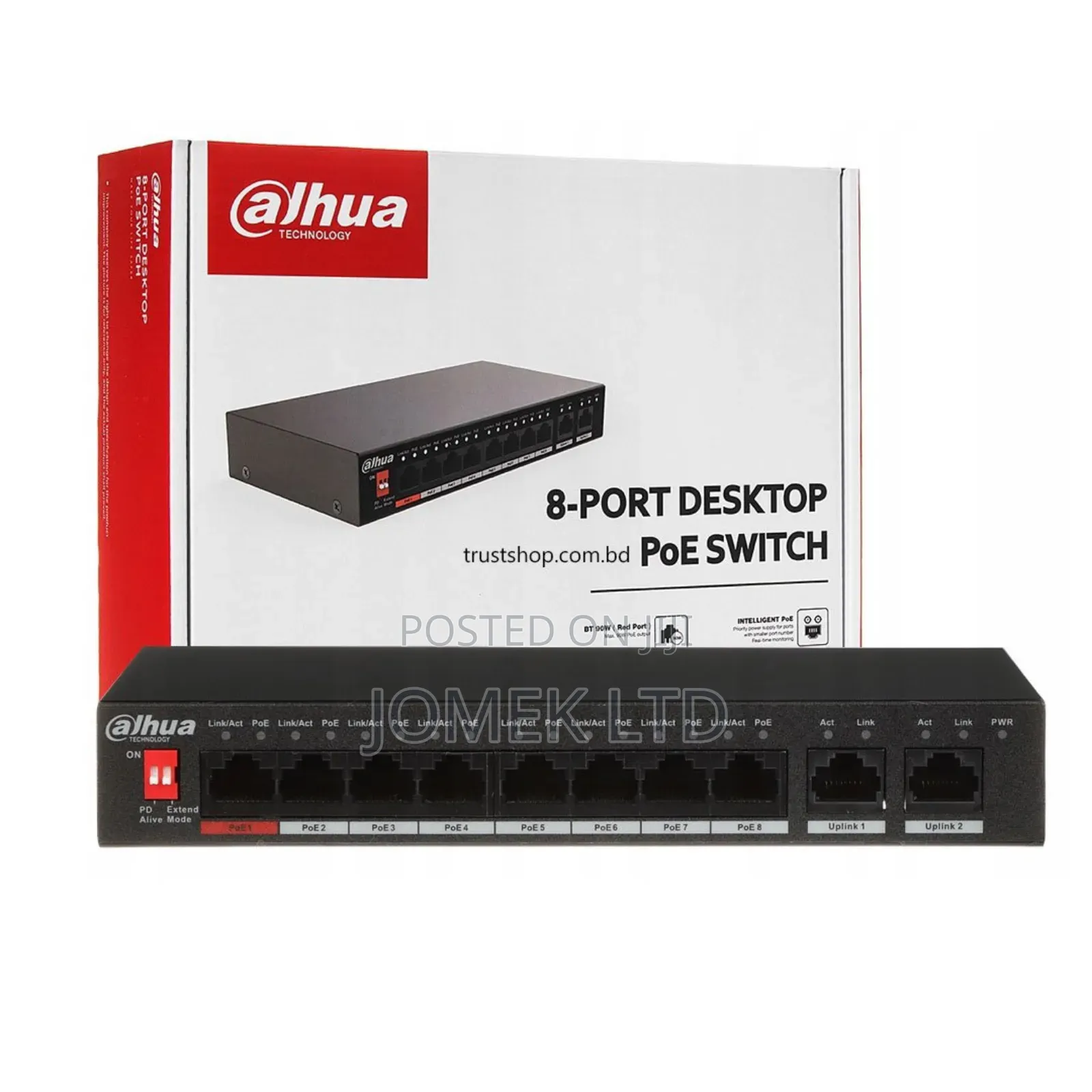 Dahua 10-Port Desktop Managed Switch With 8-Port Poe for sale - Jomek ...