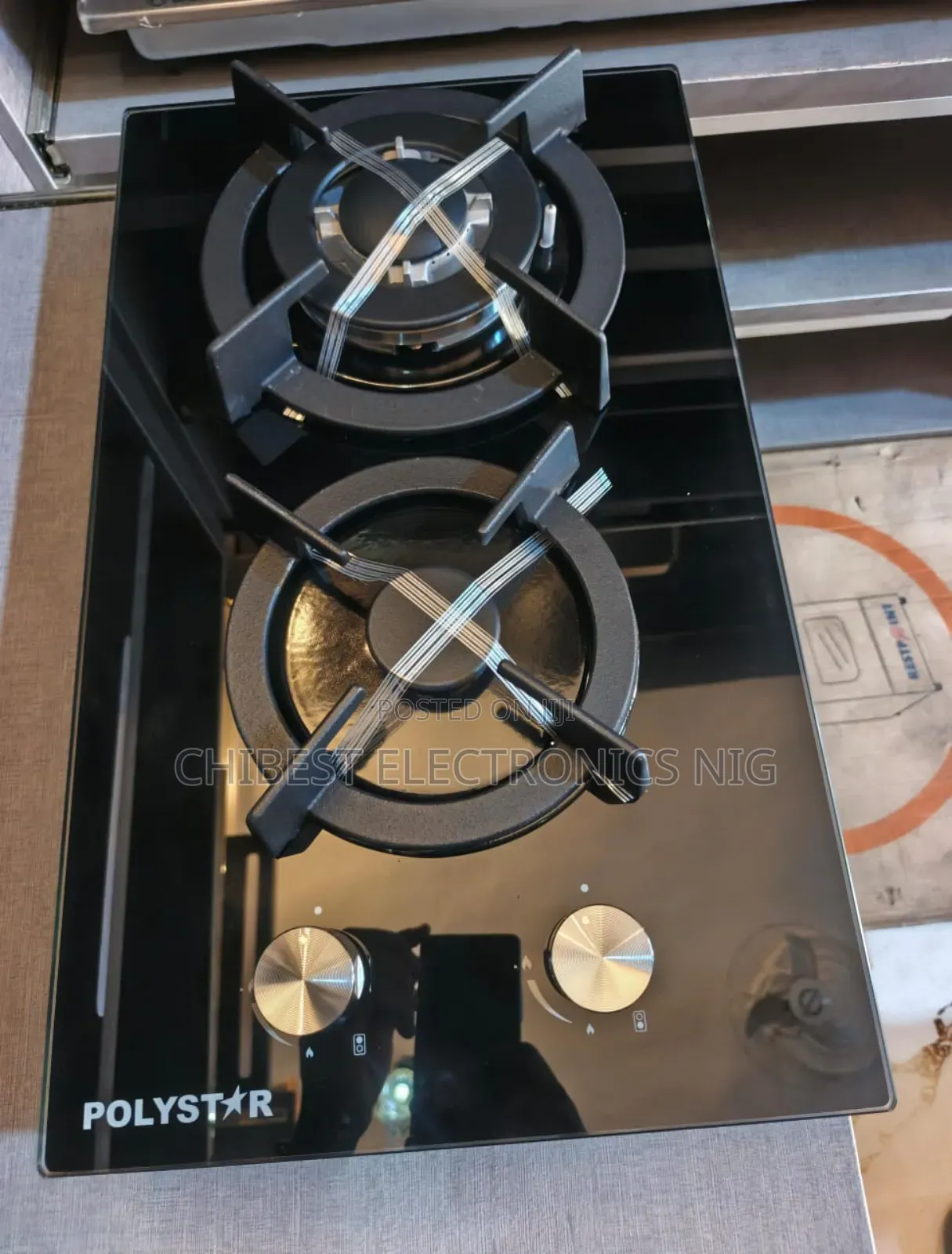 Original Polystar Built-in 2 Burners Gas Cooker Hob Automatic Copper in ...