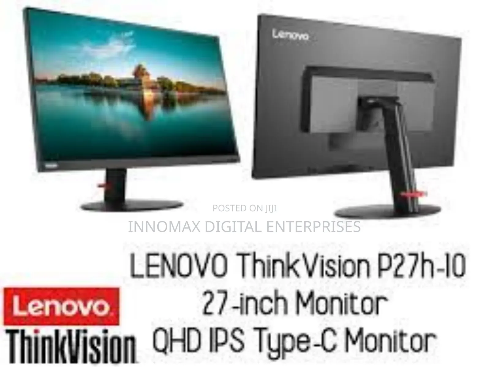 Lenovo Thinkvision 27-Inch QHD Ips Usb-C Monitor – Ergonomic,Freesync ...