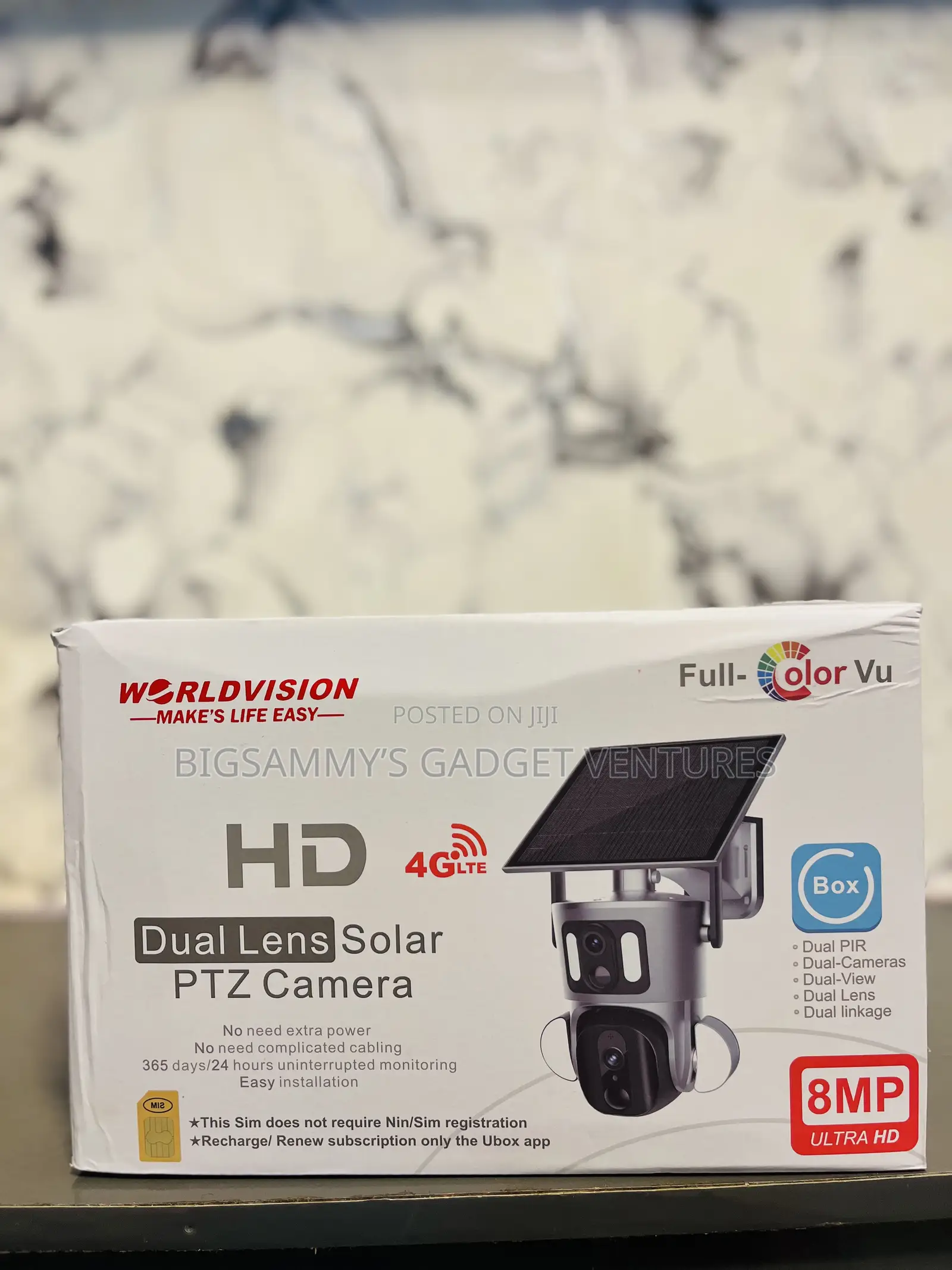 8mp Ubox Dual Lens Solar PTZ 4g Camera Plus Free Sim Card in Ikeja ...