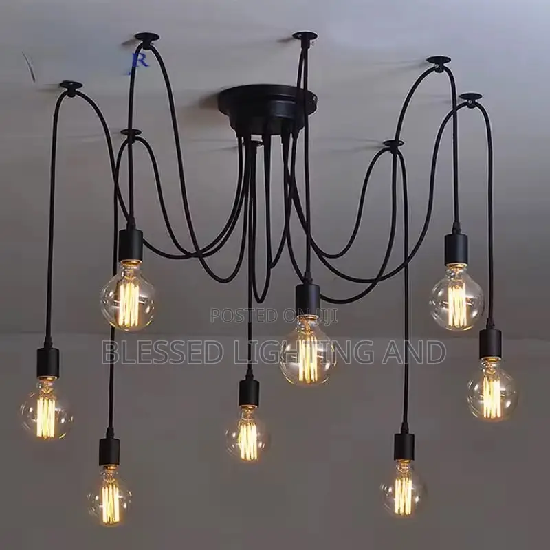Vin Black Cord Multiple Light Sources Sample Pendant for Living Ro in ...
