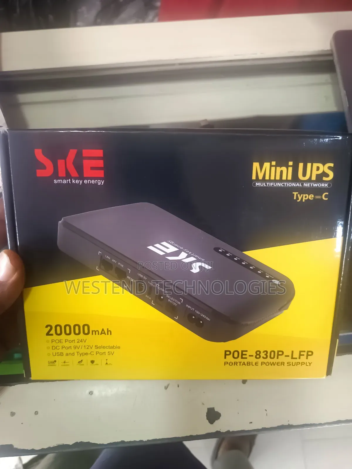 Mini Ups Poe Power Bank for Router, Camera, Ps, Monitor, Pos iPad Etc ...