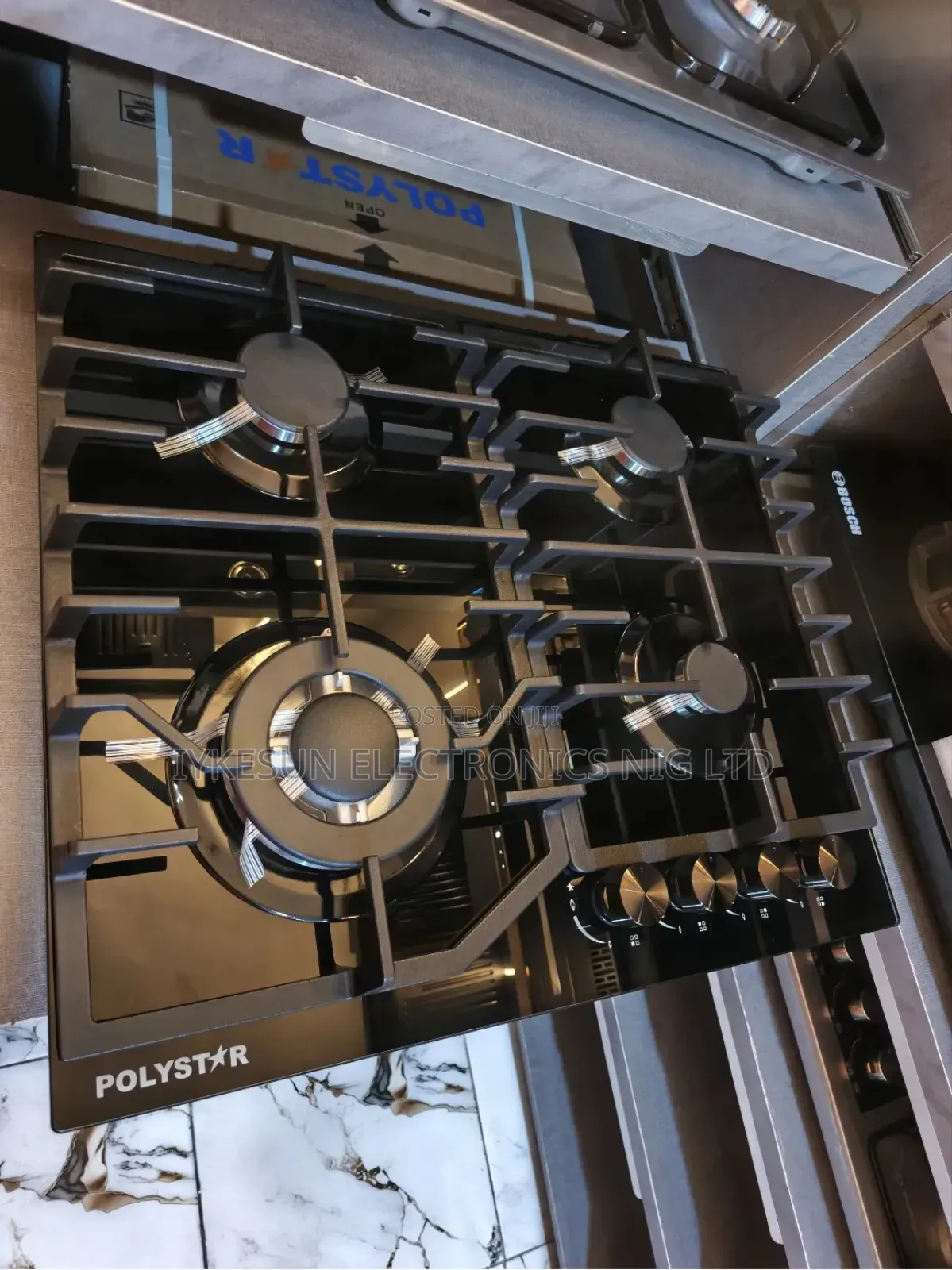 Original Polystar Built-in 4 Burners Gas Cooker Hob 60cm Cast Iron for ...