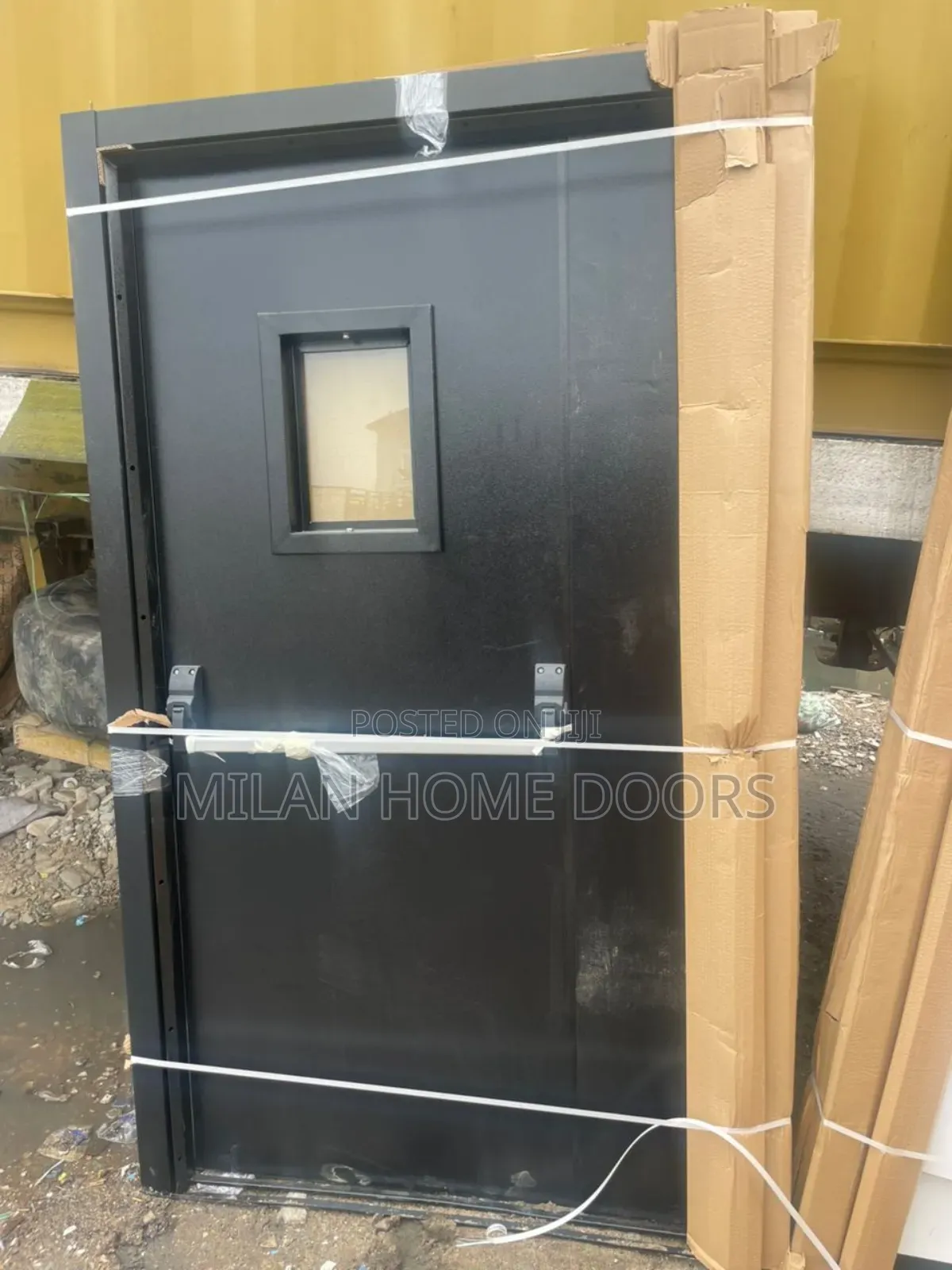 1200m By 2100m 2hrs Rating Gray Fire Exit Security Door With Glass in ...