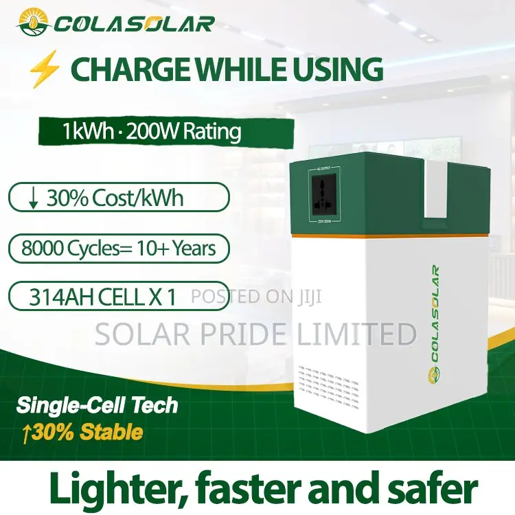 Cola 1000 Portable Solar Generator 200w/300w Rating for sale - Solar ...