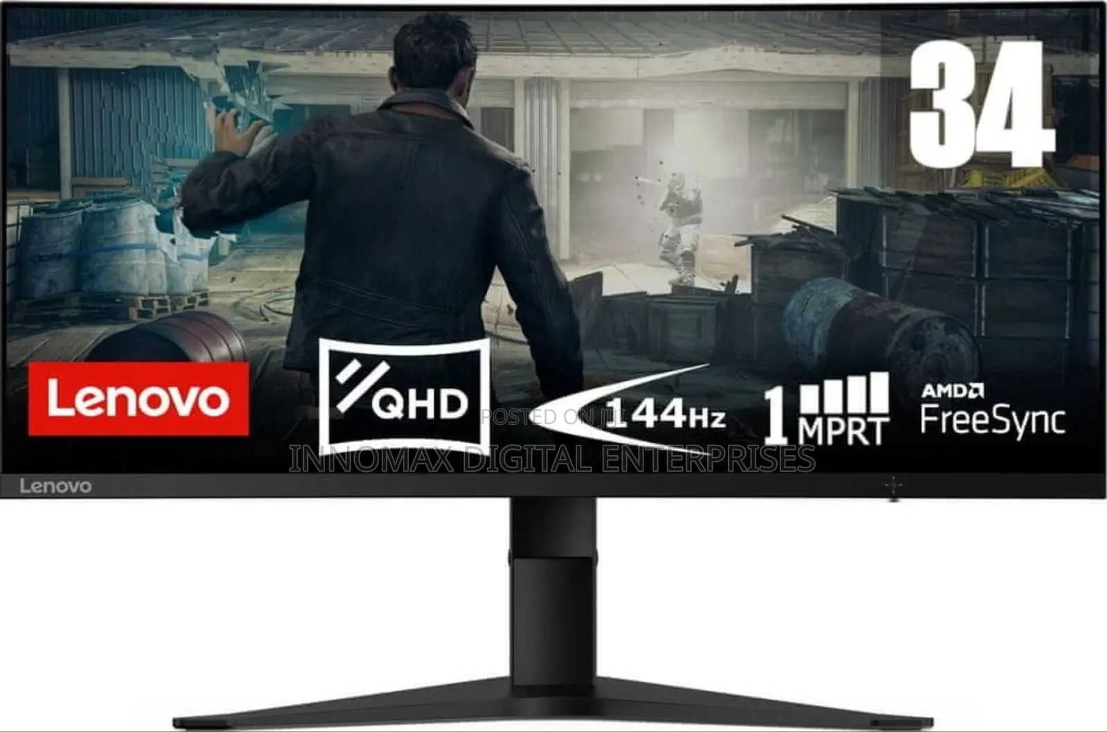 Lenovo 34-Inch Uwqhd (3440 X 1440) Curved Monitor,144hz,Amd Freesync ...