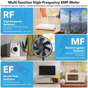 Emf Detector Mestek 5 In1 Ef/Mf/Rf Test Electric/Magnetic/High Freq ...