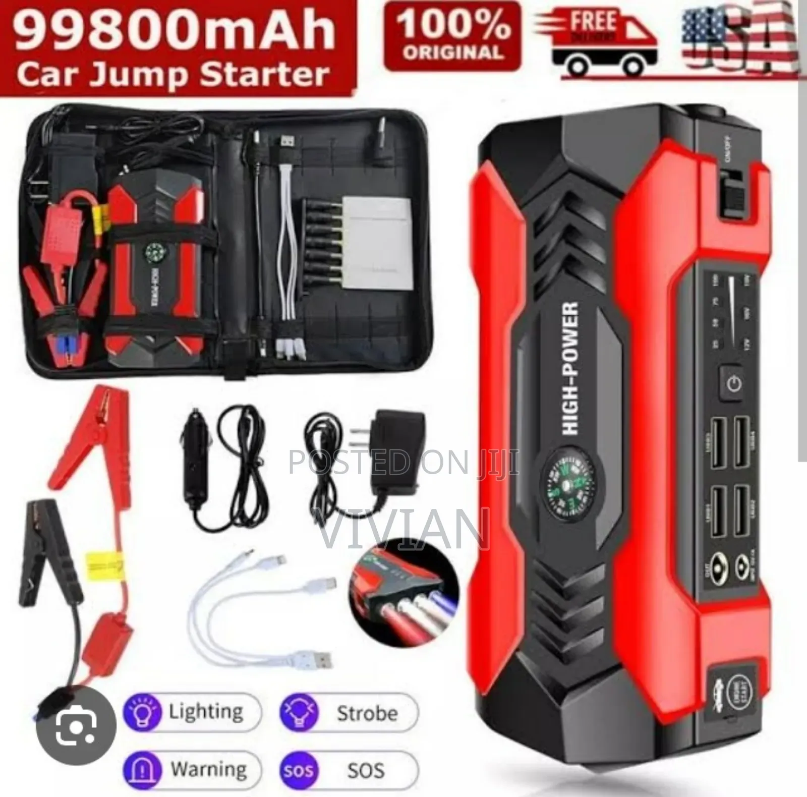 High Power Multi Functional Car Jump Starter With Air Compressor in ...