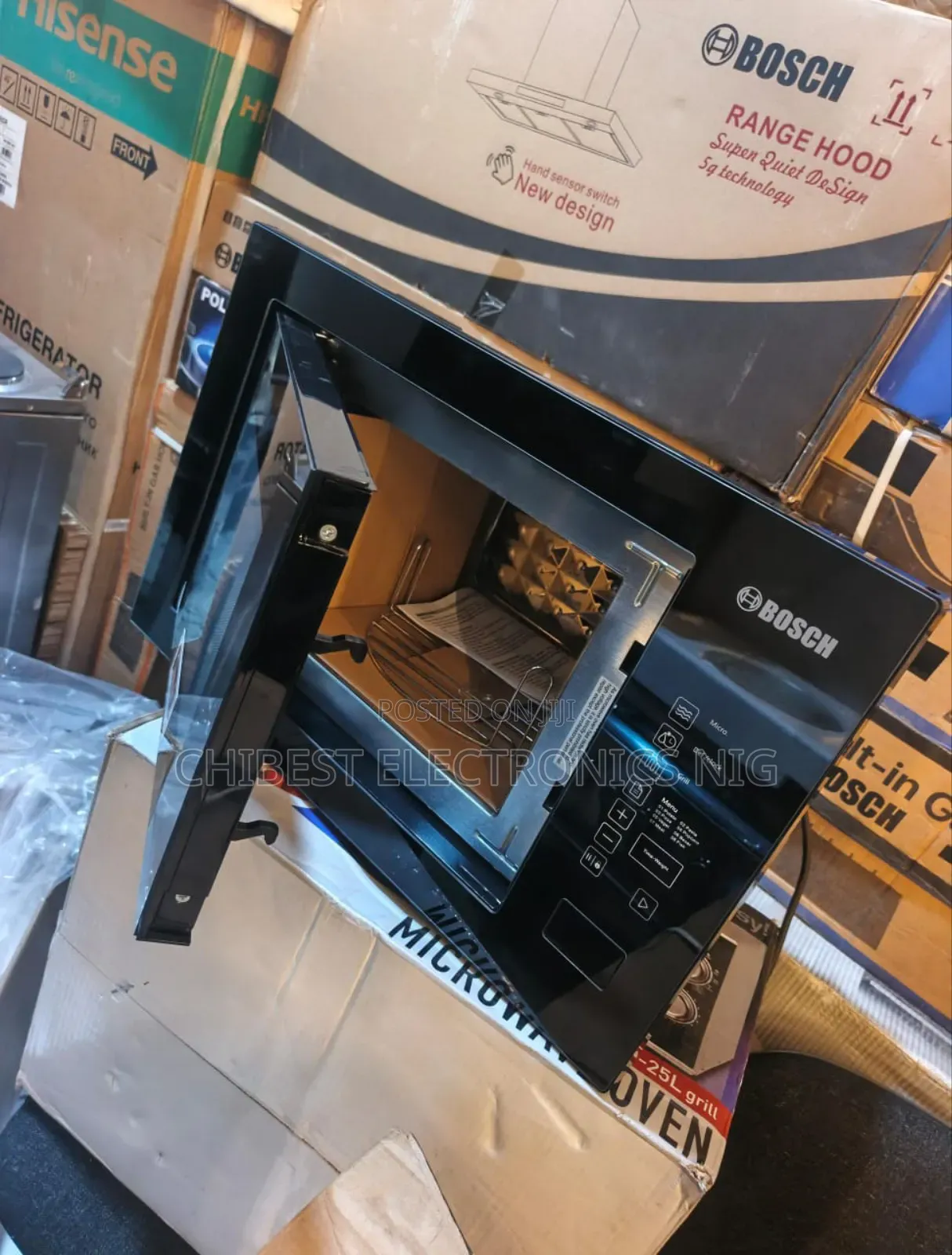 Original Bosch Inbuilt 60cm Luxury Mirror Face Glass Digital Microwave ...