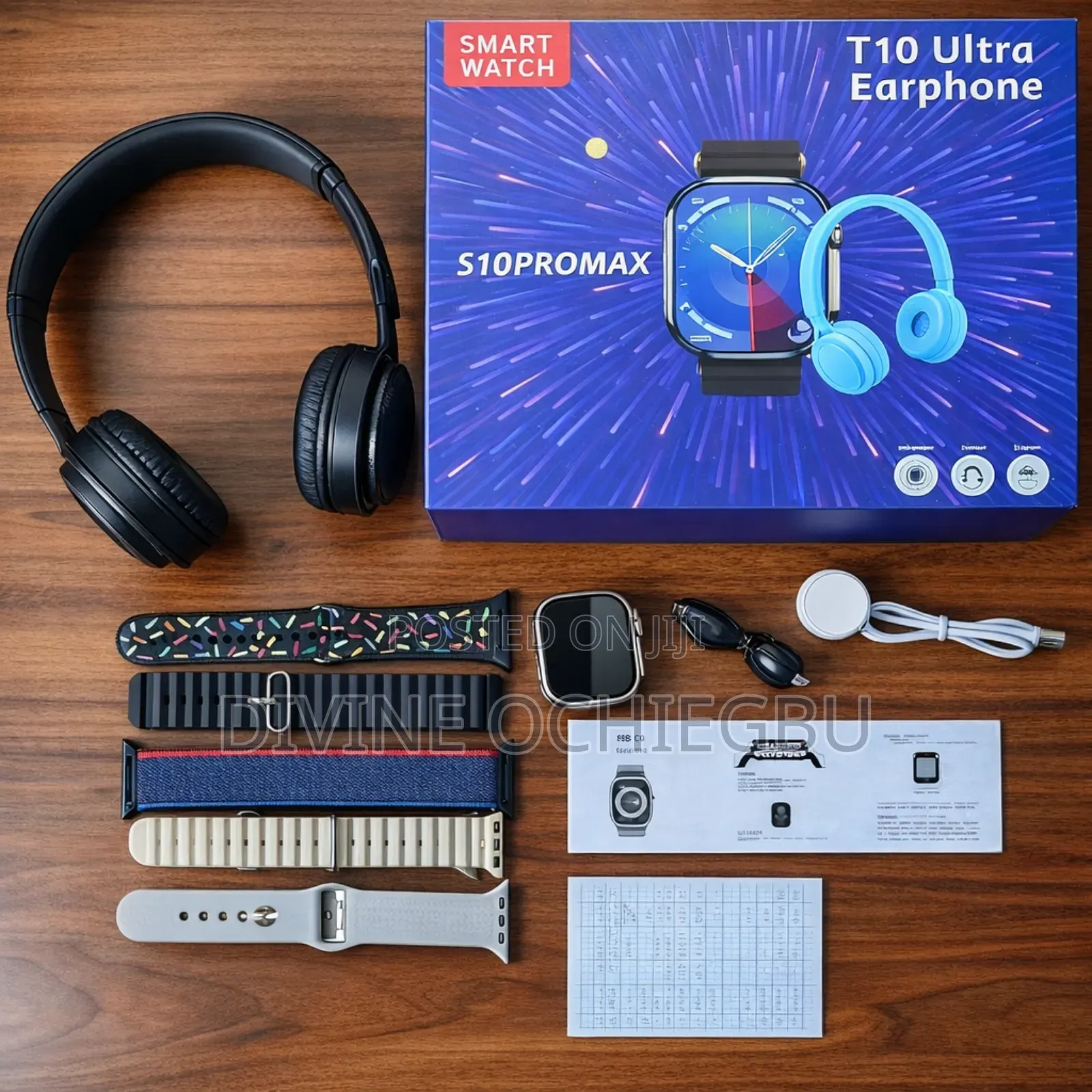 S10 Promax Smart Watch With T10 Ultra Earphone and 5 in 1 Straps in ...