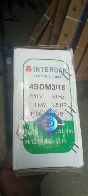 Interdab 1.5hp Submersible Pump (100% Copper Coil) for sale - KARLY ...