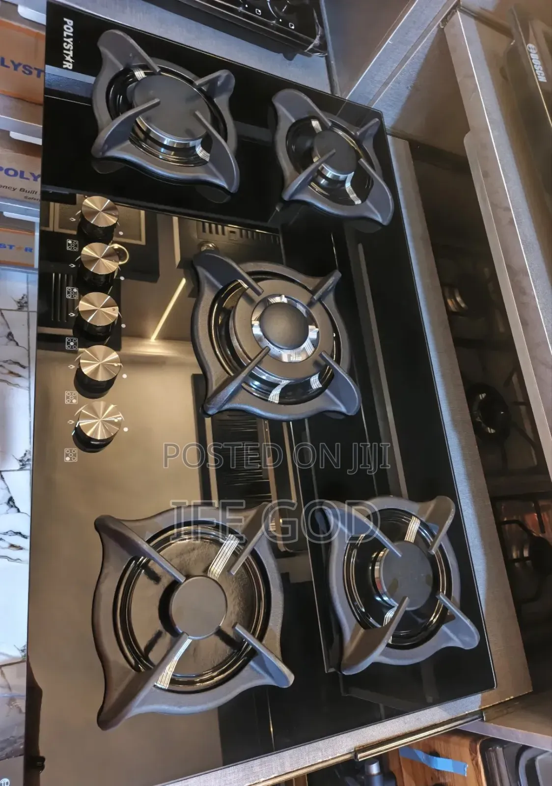 Original Polystar 60x90cm Built-in 5 Burners Gas Cooker Hob Automatic ...