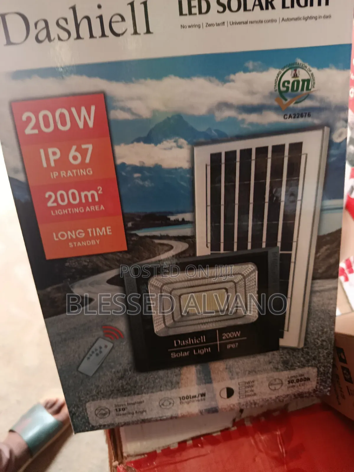 Dashiel 200 Wats Solar Light for sale - Blessed Alvano Price: ₦ 30,000 ...