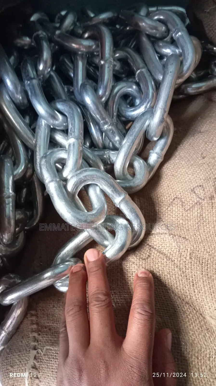 Galvanized White 20mm Fender Chains Available in All Sizes Per Meters ...