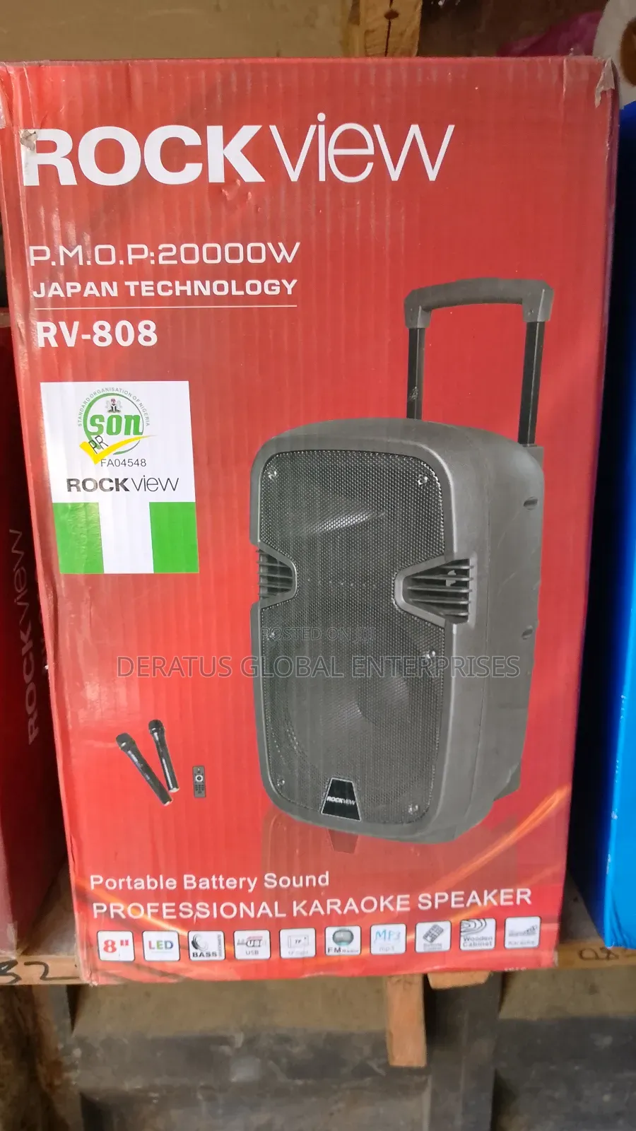 Rockview 8" Pa System With 2 Wireless Microphone for sale - Deratus ...