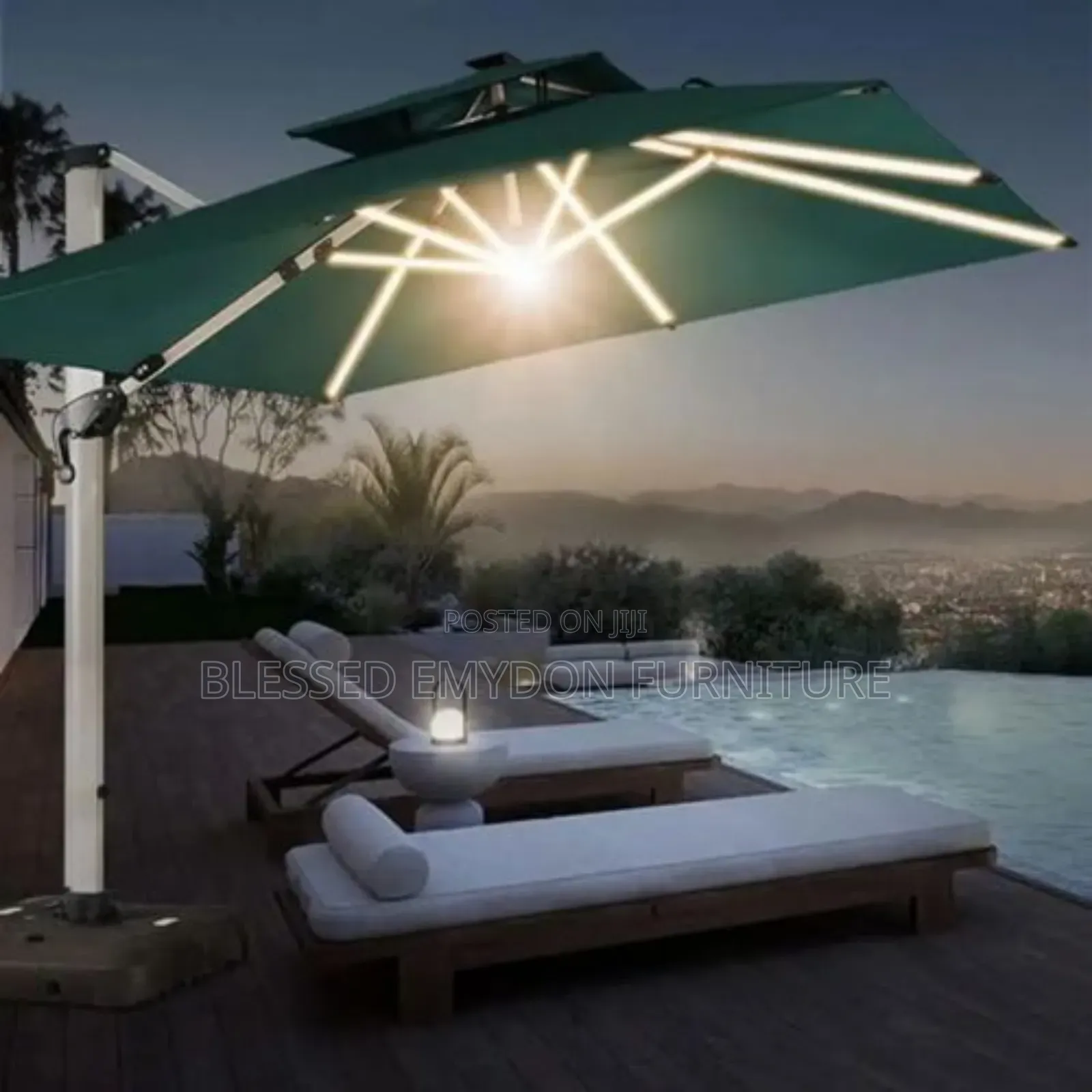 Luxury Modern Cantilever Parasol Umebrella With Led - Green for sale ...