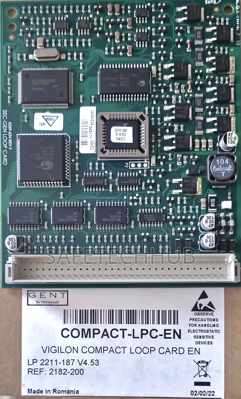 Gent Vigilon Compact Plus Addressable Fire Alarm Lpc-en Loop Card for ...